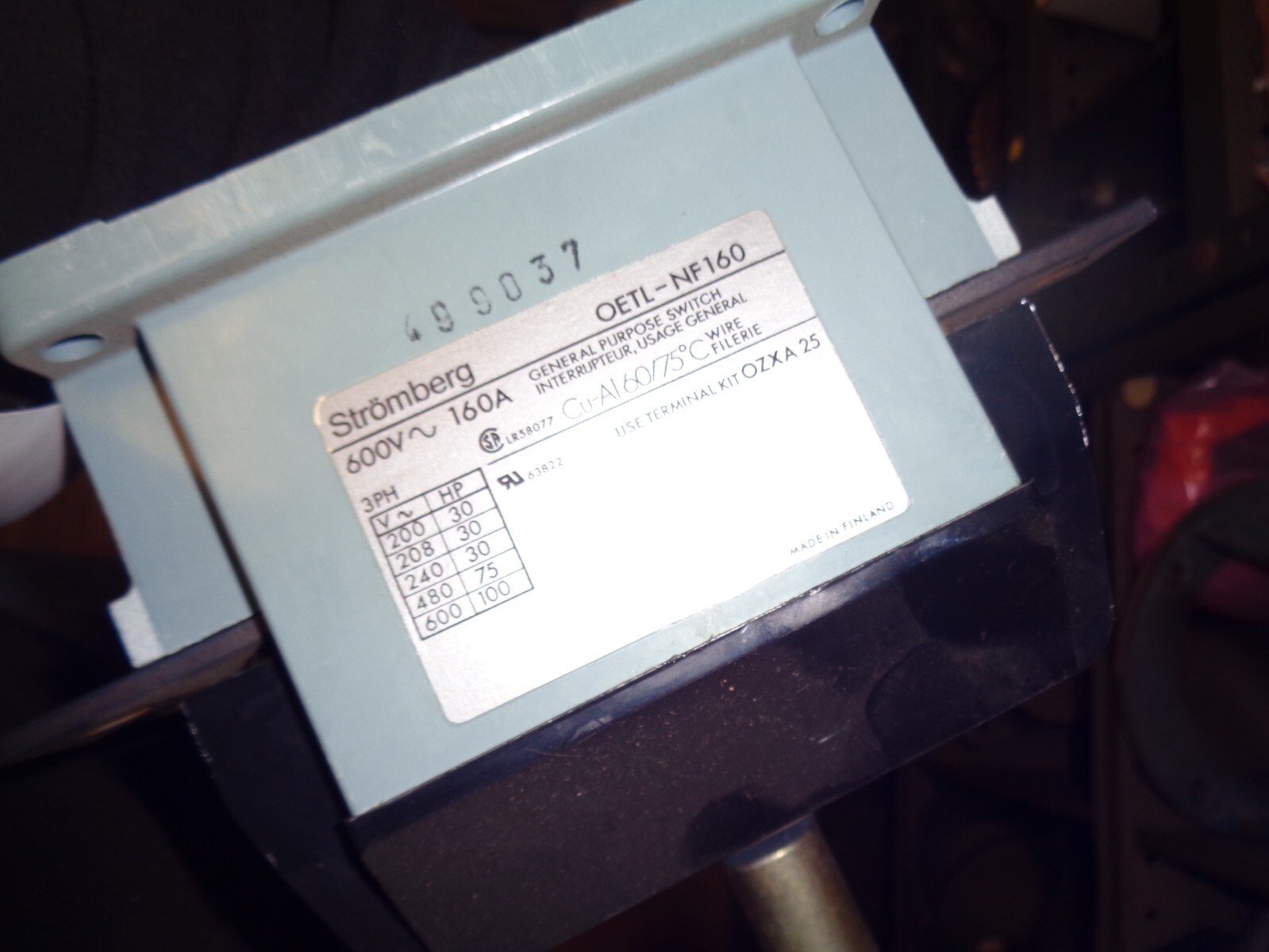 STROMBERG DISCONNECT SWITCH OETL-NF30P for sale online | eBay