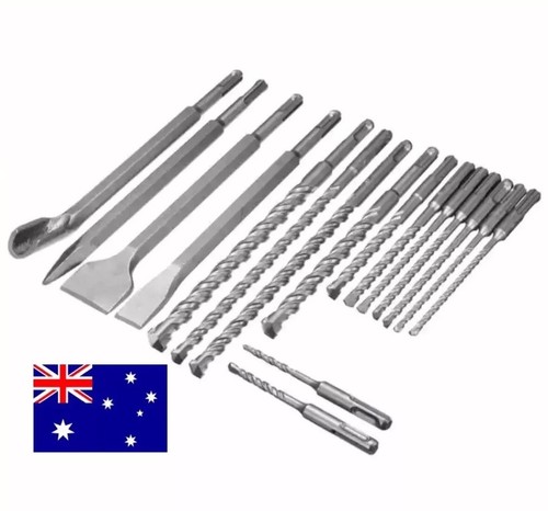 17PCS - SDS Plus Drill Bit Chisel Set Suit Ramset Hilti Milwaukee ...