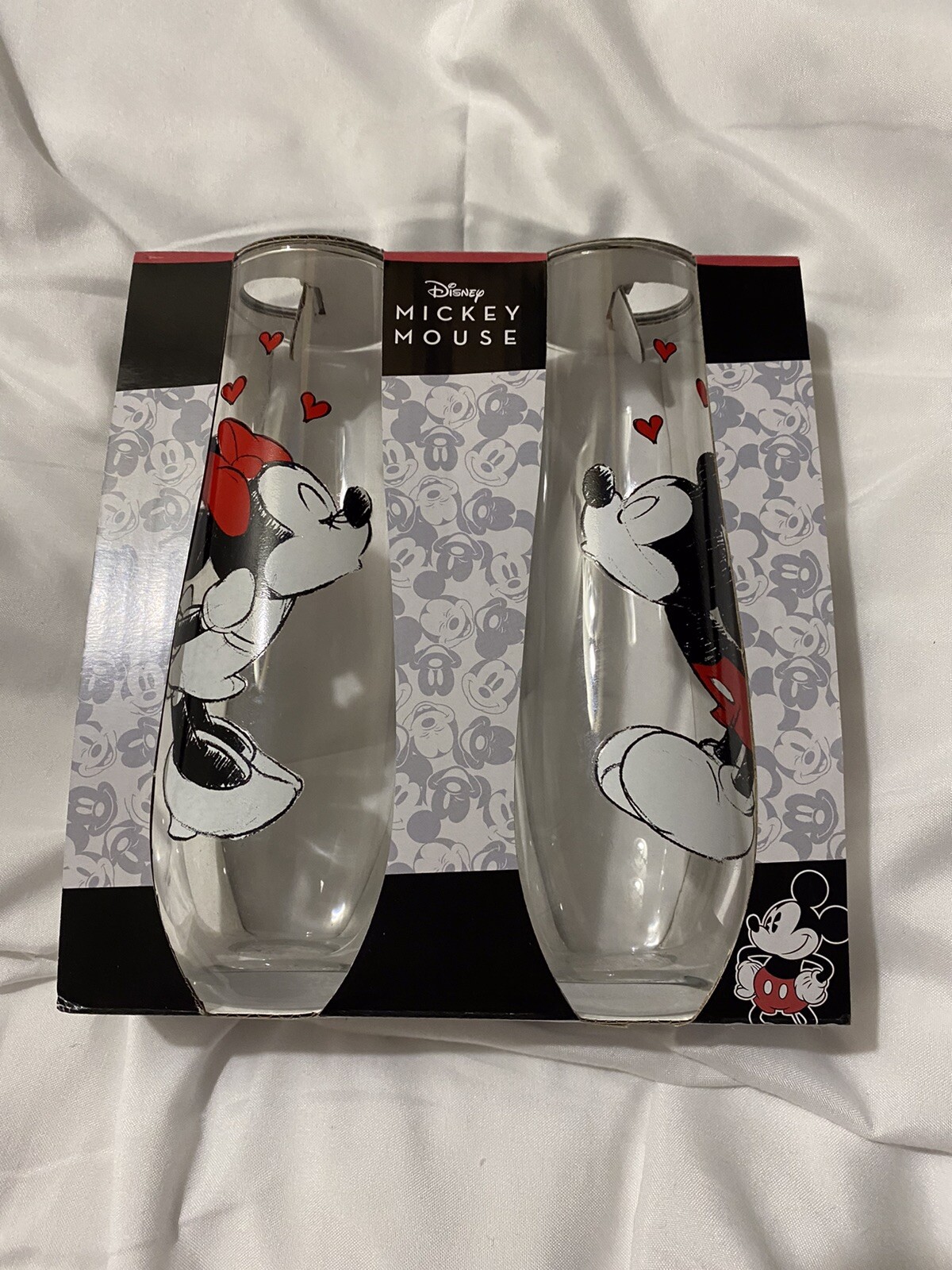 Mickey and Minnie Stemless Flute Glass set | eBay