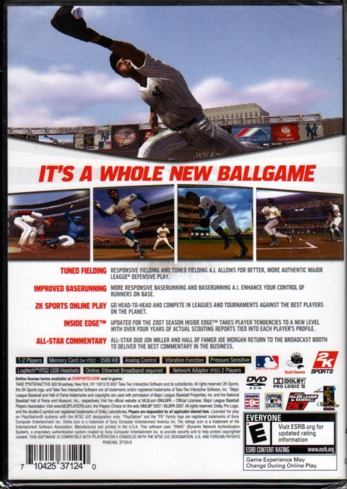 Major League Baseball 2K7 (Sony PlayStation 2, 2007) for sale online | eBay