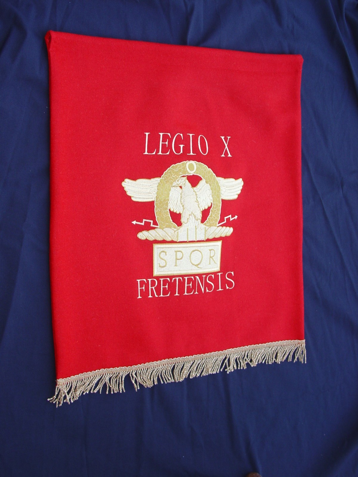 Last Roman embroidered Legion X Fretensis SPQR vexillum flag standard ...