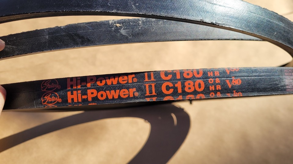 Gates C180 Hi-Power II V Belt 186" Outside Length 7/8" Top Width 17/32 ...