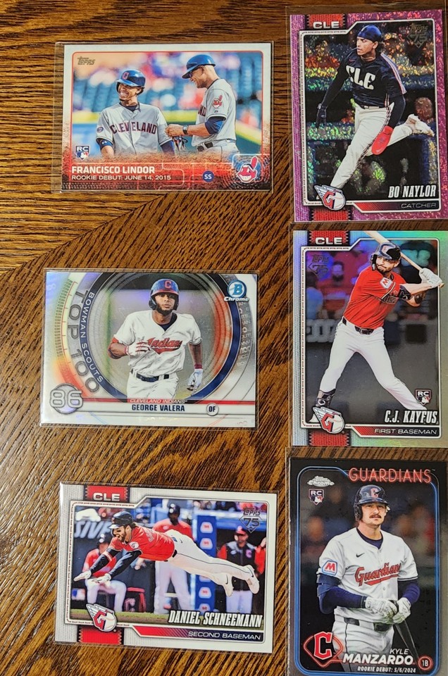 Cleveland Guardians 27 Card Team Lot RCs Parallel/Inserts Naylor ...
