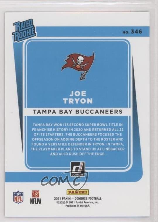 2021 Panini Donruss Rated Press Proof Green Joe Tryon-Shoyinka Tryon ...