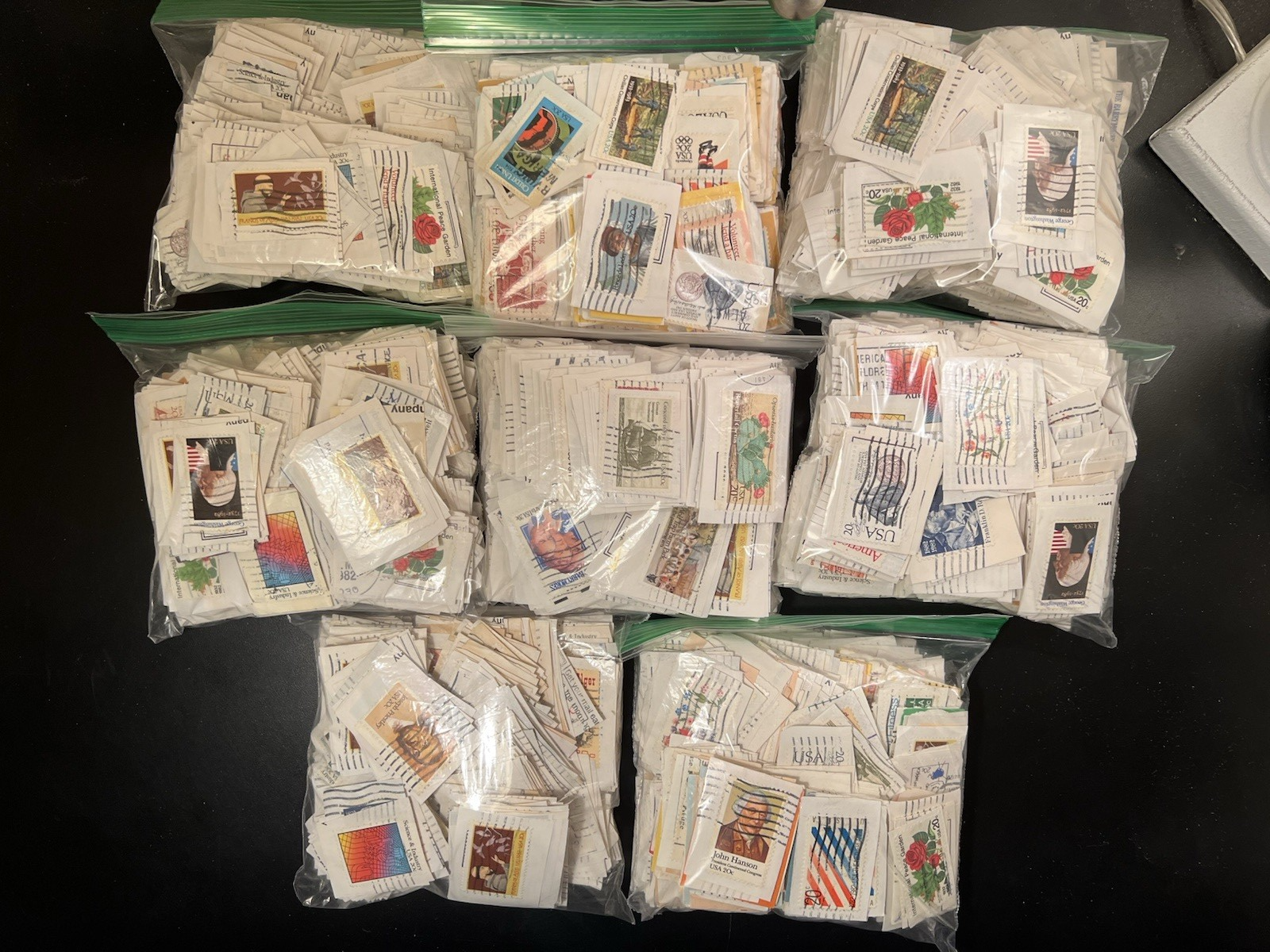 4-Pounds/Lbs. Used US 20 Cent Commemoratives on Paper. Duplicates ...