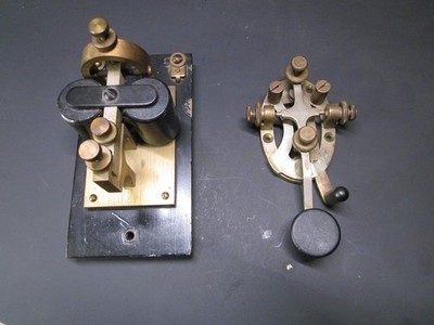 Western Electric Telegraph Sounder & Brass Morse Code Key Set –1940 ...