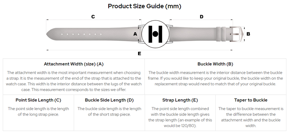 HIRSCH Freestyle Leather Watch Strap with Stainless Steel buckle ...