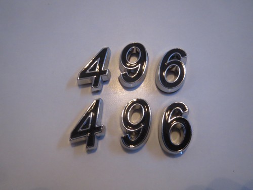 CHEVROLET 496 STROKER HOOD SCOOP FENDER TRUNK ENGINE ID EMBLEMS SET ...