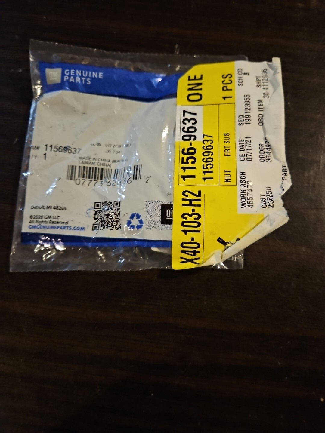 NEW GM 11569637 Strut Rod Nut (1) | eBay