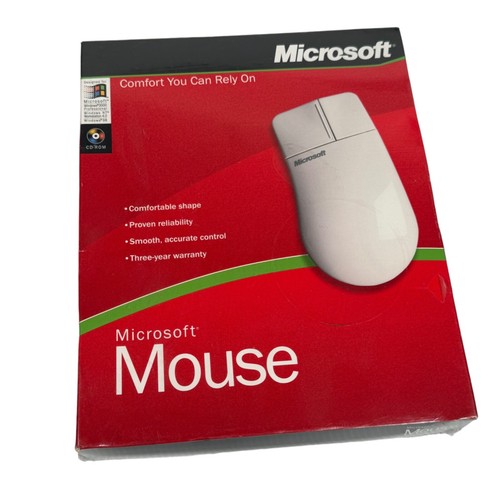 Vintage Microsoft Mouse X05-16882 Serial Port & PS/2 Factory Sealed ...