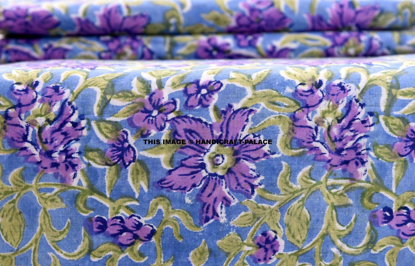 Indian Hand Block Print Cotton Fabric Natural Printed Handmade ...