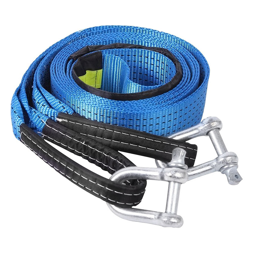 8T 16' 5M Tow Rope Heavy Duty Towing Pull Strap Road Recovery with 2 ...