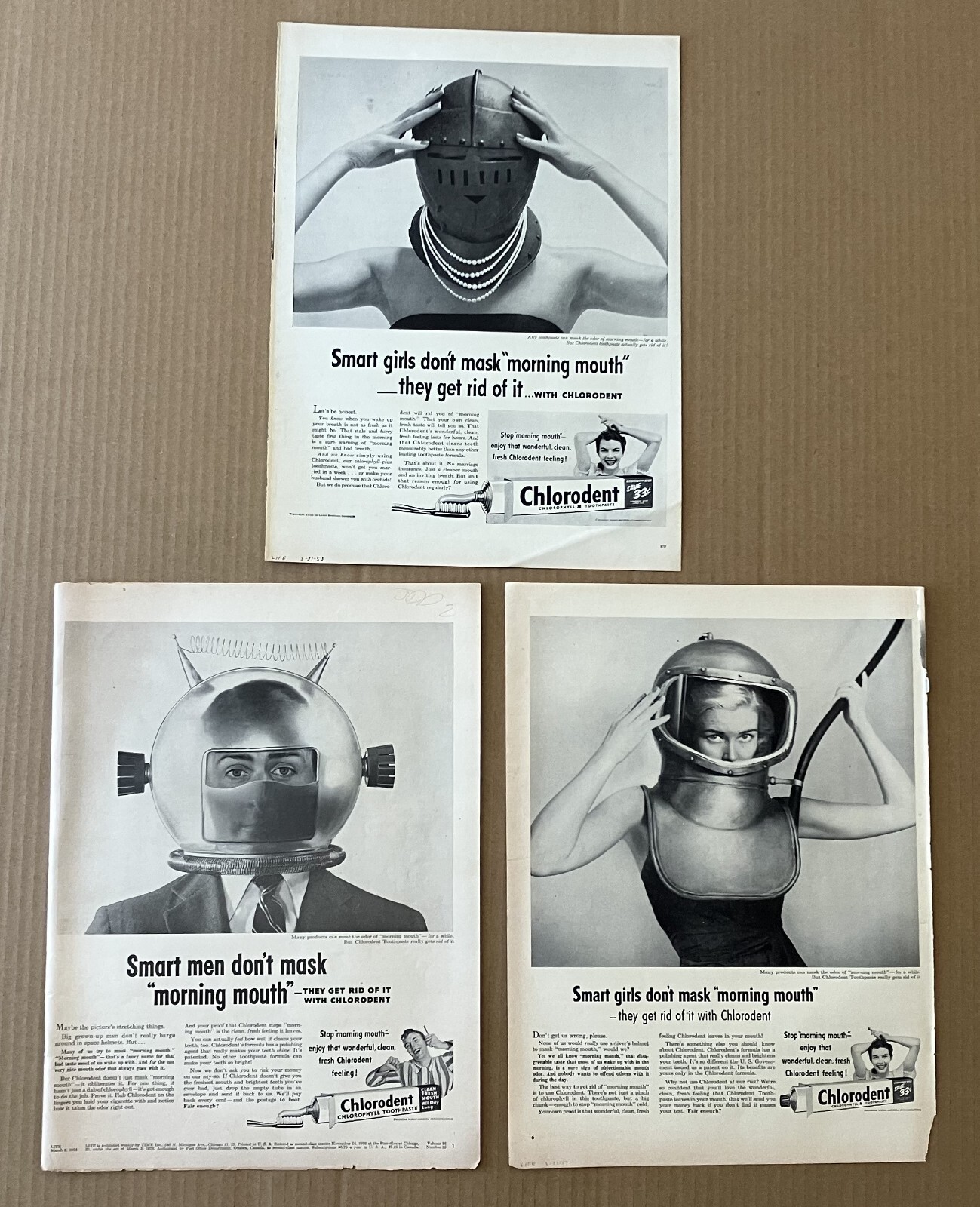 Chlorodent Chlorophyll Toothpaste Advertisement Lot of 3 | eBay