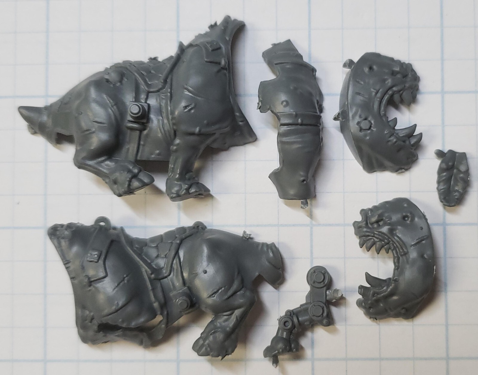 Warhammer 40k Ork Bits Beast Snagga Squighog Boyz Hog Mount w Bionics ...