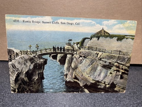 Rustic Bridge Sunset Cliffs San Diego California Postcard | eBay