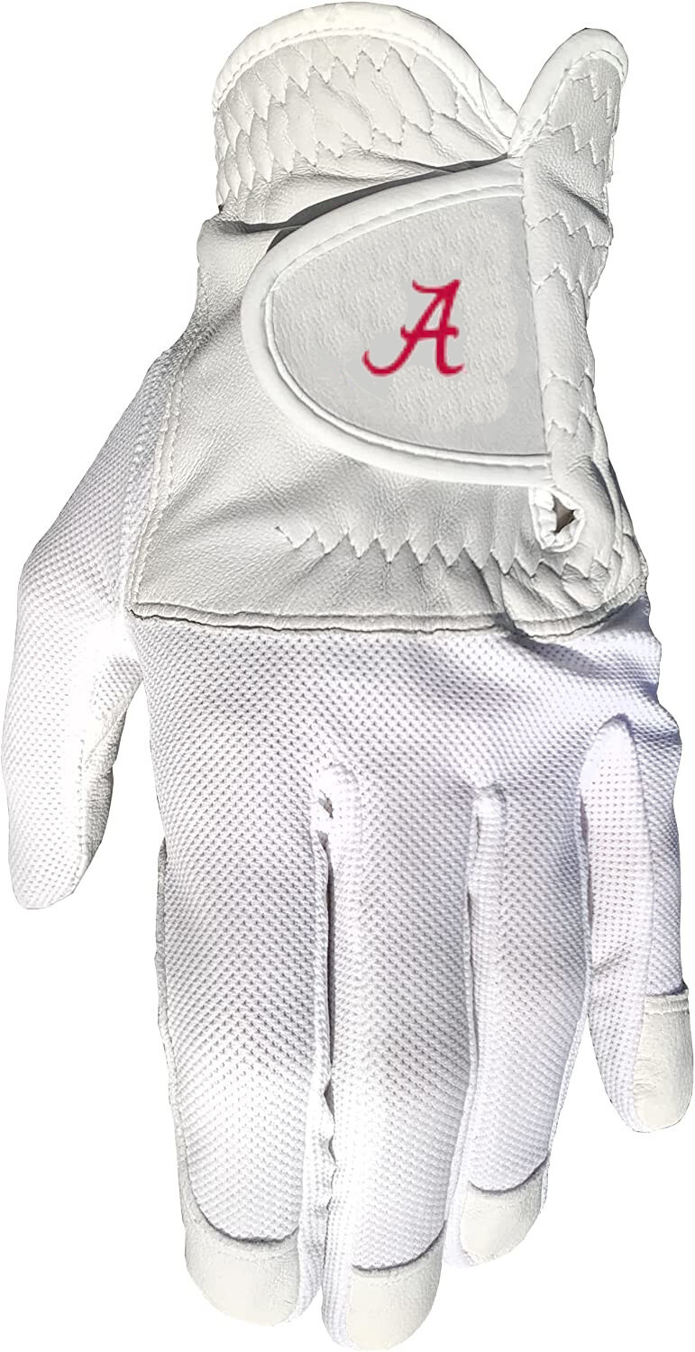 Alabama Crimson Tide Mesh Leather Golf Glove Left Hand for Right Handed ...