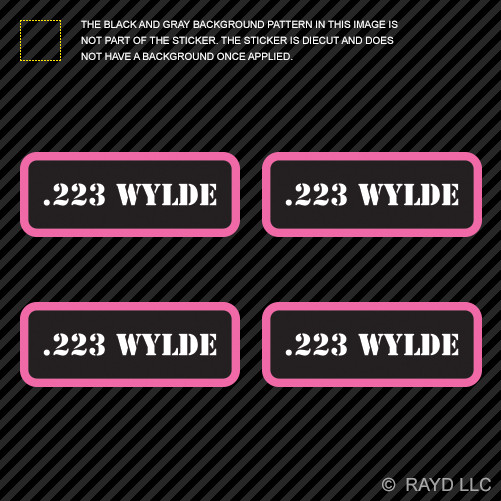 (4X) Pink .223 Wylde Ammo Can Labels for Ammo Case Sticker Decal 223 2A ...