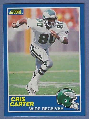 1989 Score Football #72 Cris Carter Rookie Card Eagles HOF | eBay