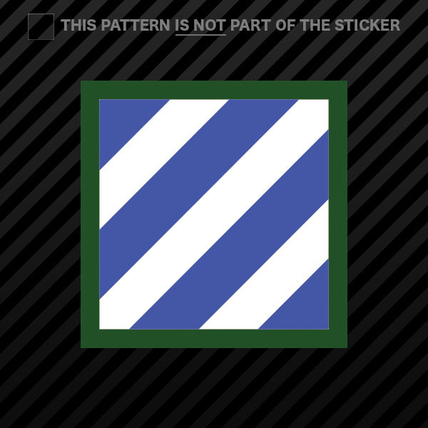 US Army 3rd Infantry Division Patch Sticker Self Adhesive Vinyl rock of ...