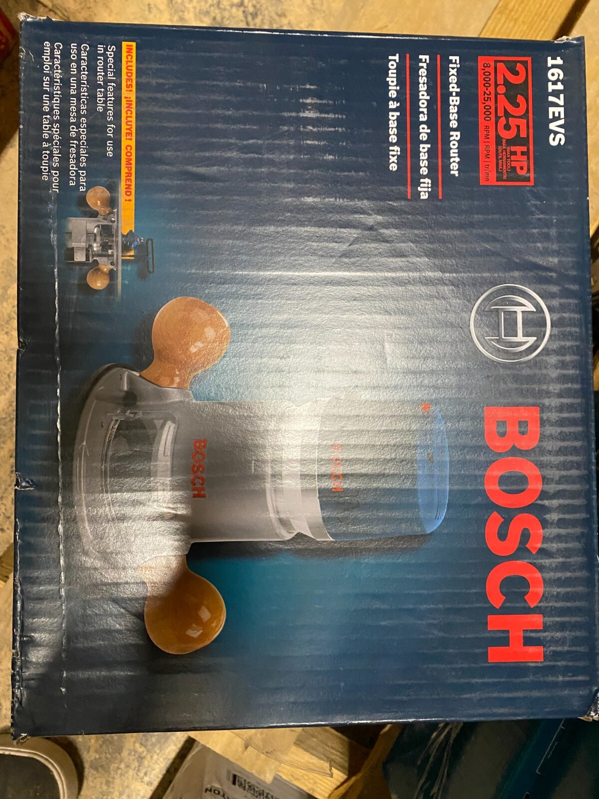 NEW BOSCH 1617EVS 2.25 HP Fixed-Base Electic Router TOOL Corded 2.25hp ...