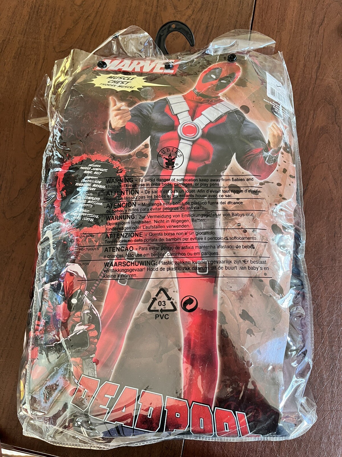 Deadpool Marvel Deluxe Adult Muscle Costume Rubies Ha… - Gem