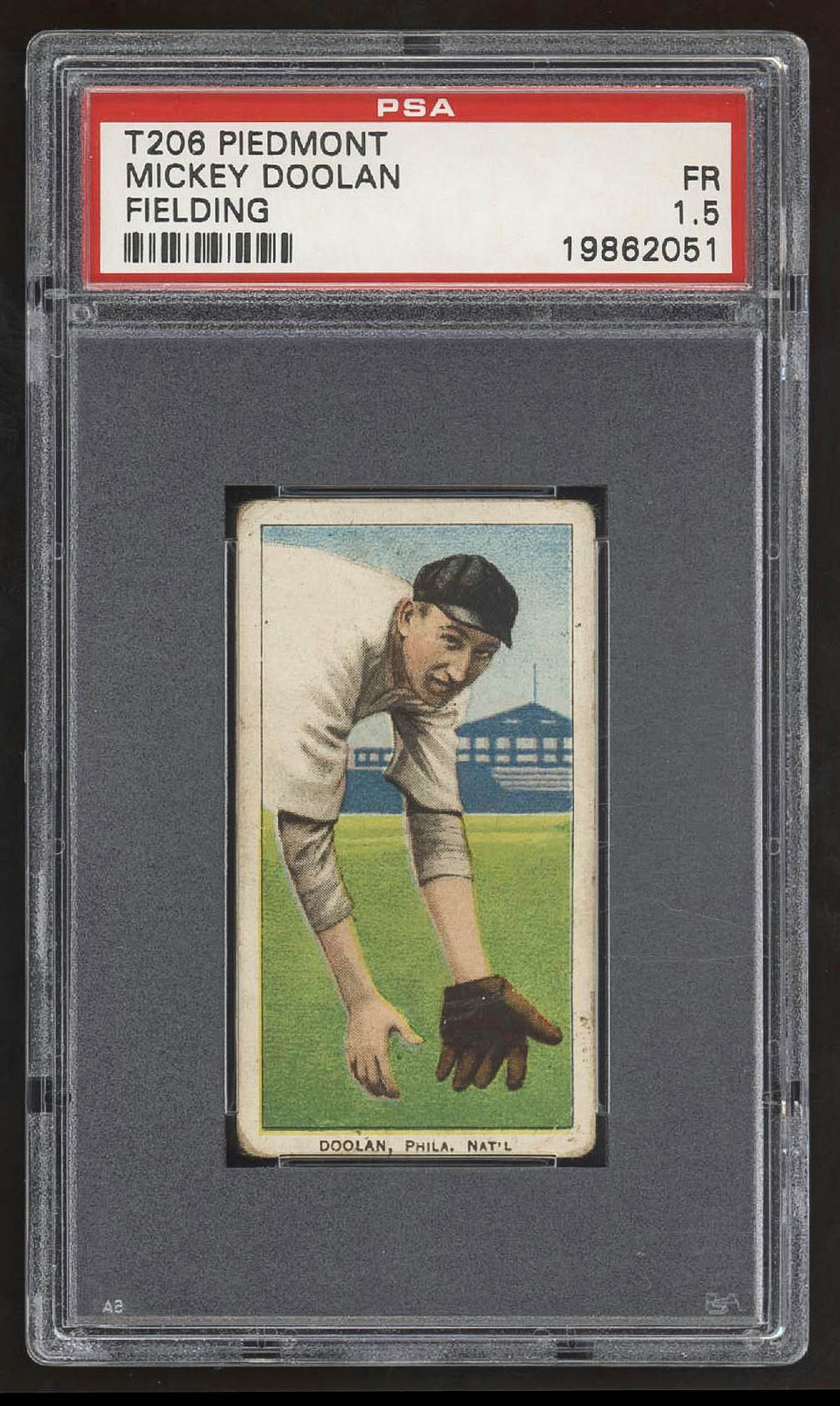1909 T206 Mickey Doolan Fielding PSA 1.5 FR - Nice Centering! Piedmont ...