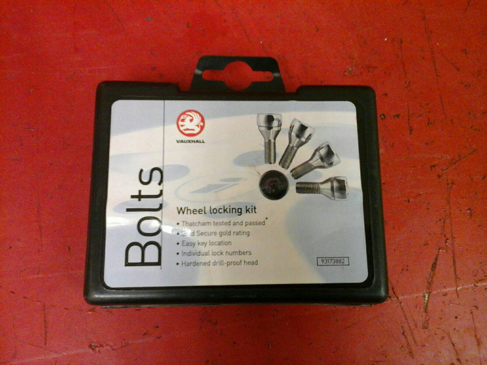 VAUXHALL ASTRA VECTRA ZAFIRA CORSA TIGRA MERIVA LOCKING WHEEL BOLT SET ...