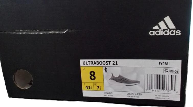 [FY0381] Men Adidas UltraBOOST 21 Gray | eBay