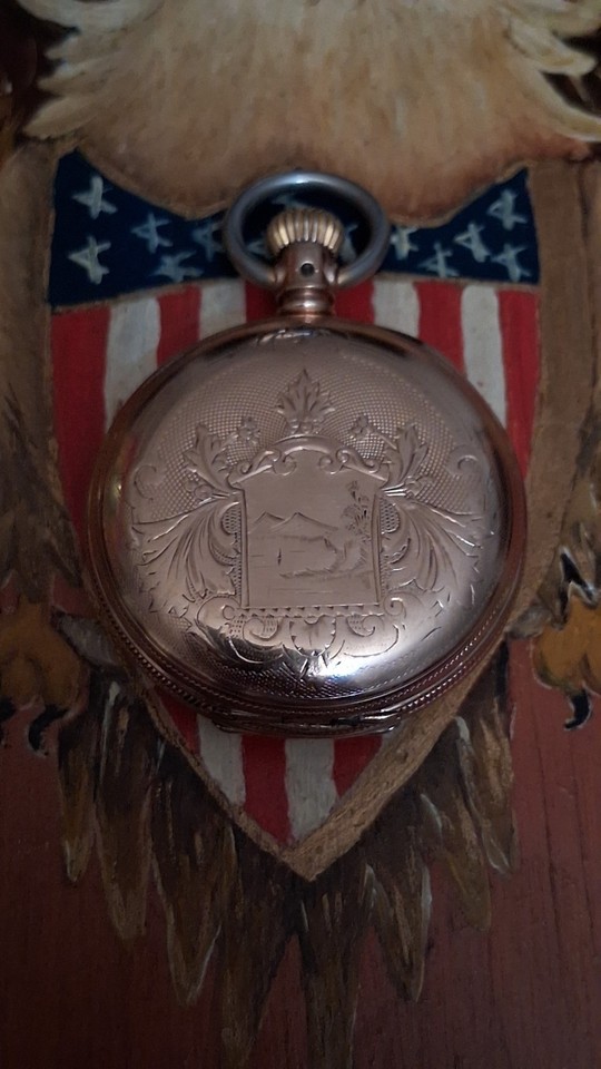 Vintage Pocket Watch Hunter Case Gold Filled 41mm Fancy Full Hunter ...