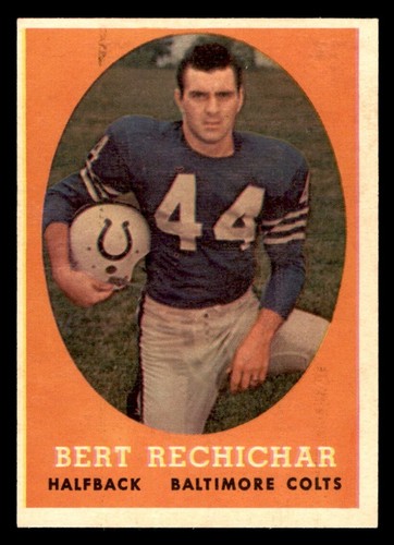 1958 Topps Football #74 Bert Rechichar EX/MT *e1 | eBay
