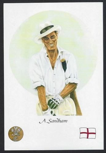 AOP CRICKET limited edition (100) Wisden artist D. Dean postcard ANDY ...