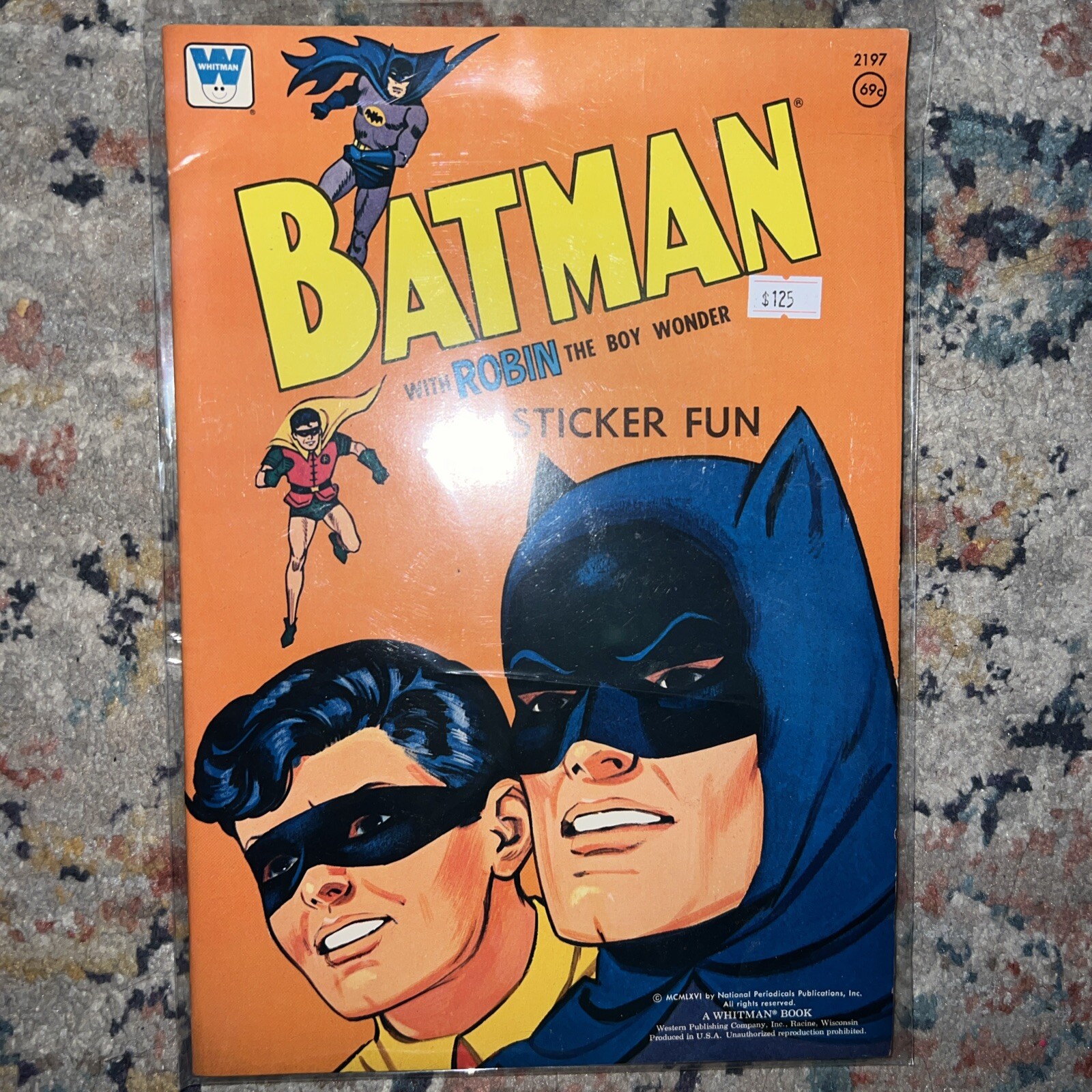 VINTAGE BATMAN & ROBIN STICKER BOOK WHITMAN RARE JLA 1966 | eBay