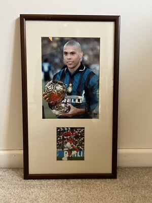 Ronaldo Hand Signed Photo. R9. Inter, Brazil, Real, Barca Football ...