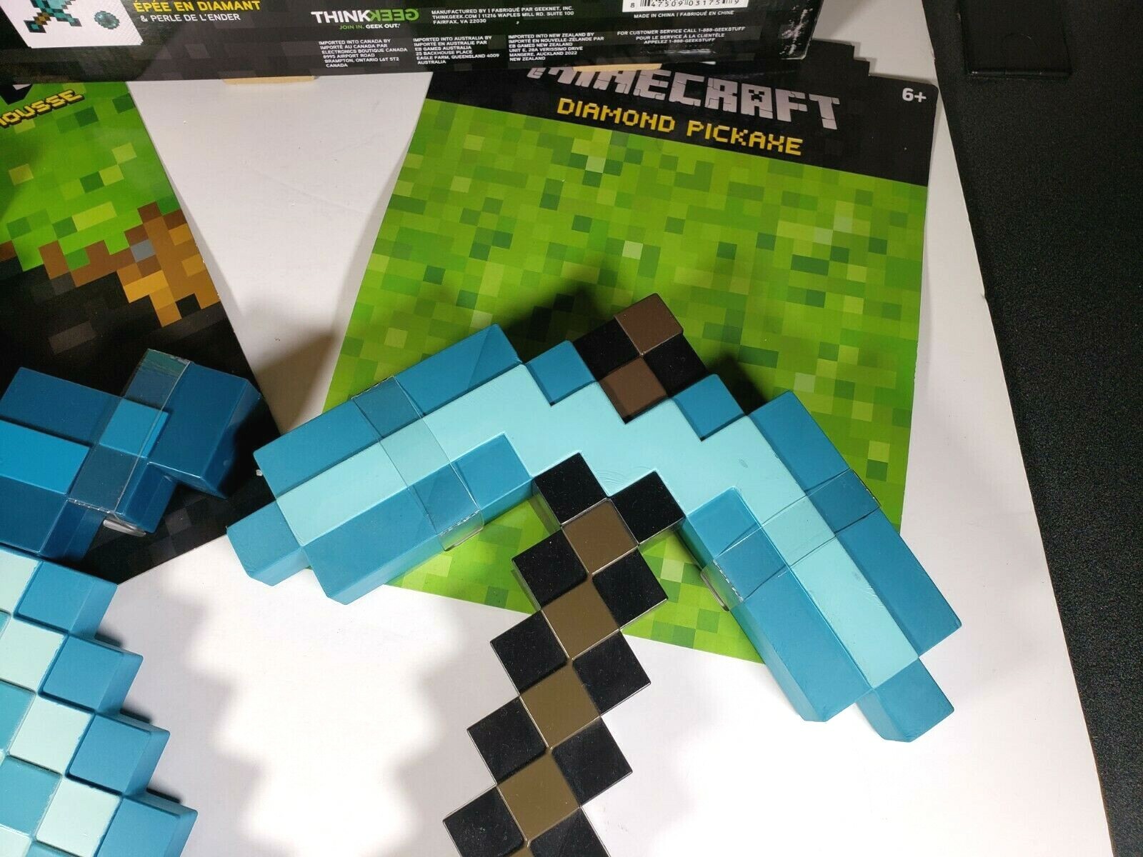 Lot of Minecraft Iron Sword & Raw Porkchop Adventure Kit Diamond Sword ...