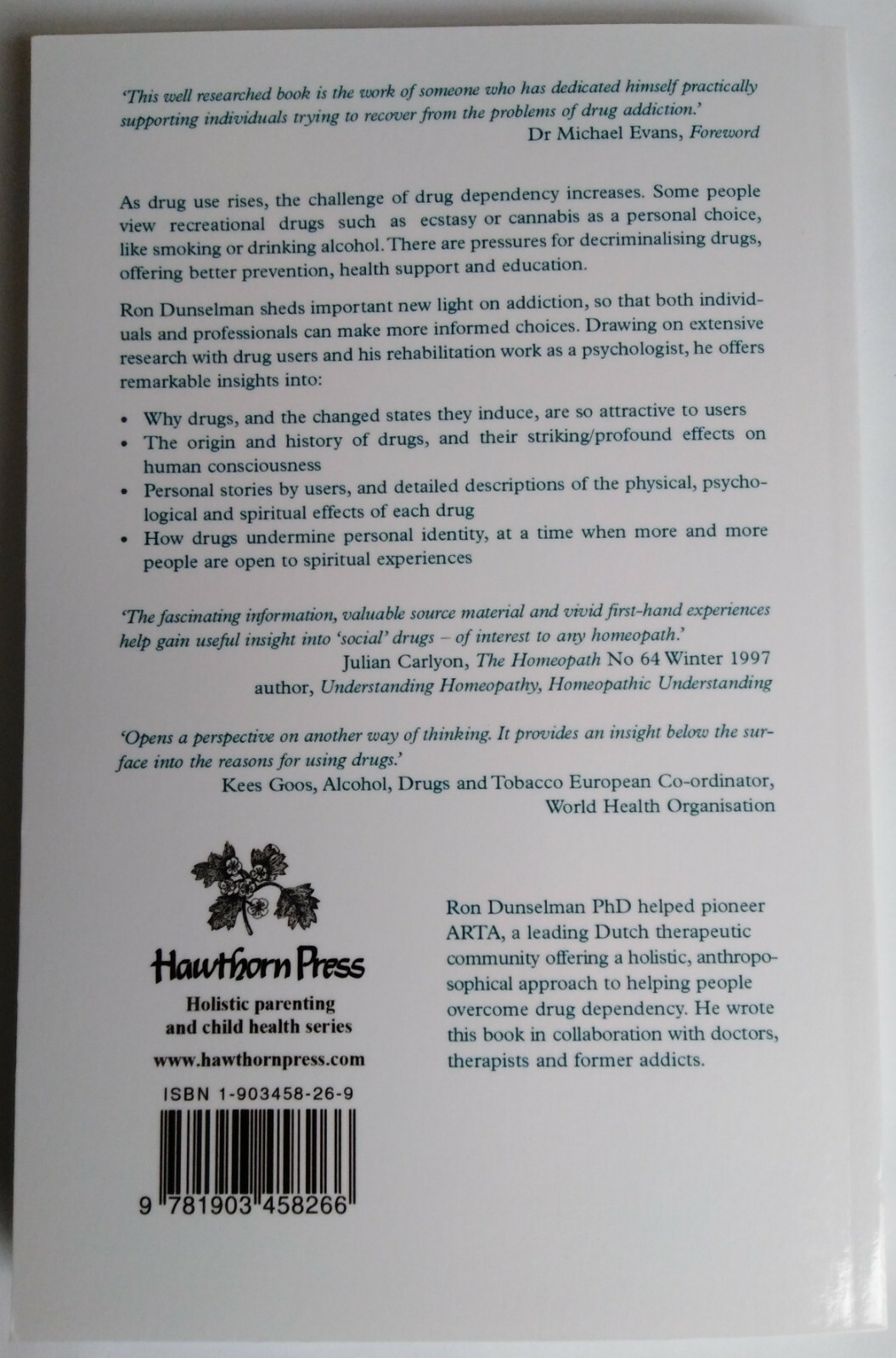 In Place of the Self : How Drugs Work by Ron Dunselman (2016, Perfect ...