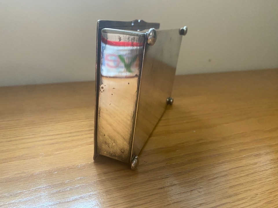 Silver or Silverplate Humidor Cigar Box Lion Passant Makers Hallmark KA ...