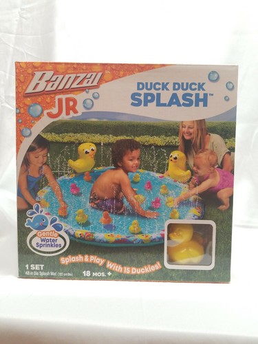 Banzai Jr Duck Duck Splash Inflatable Kiddie Splash Pad Mat + 15 ...