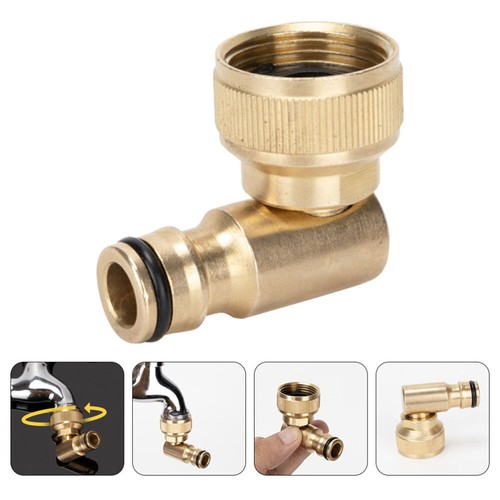 90Degree Water Hose Quick Connect Kit Brass Garden Fittings for Easy ...