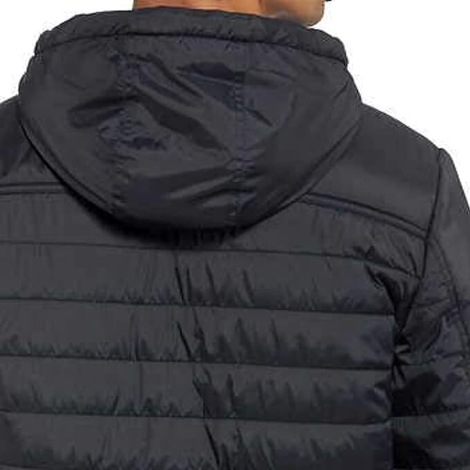 Gerry Men's Insulated Quilted Hooded Puffer Jacket, Olive, Black, Gray ...