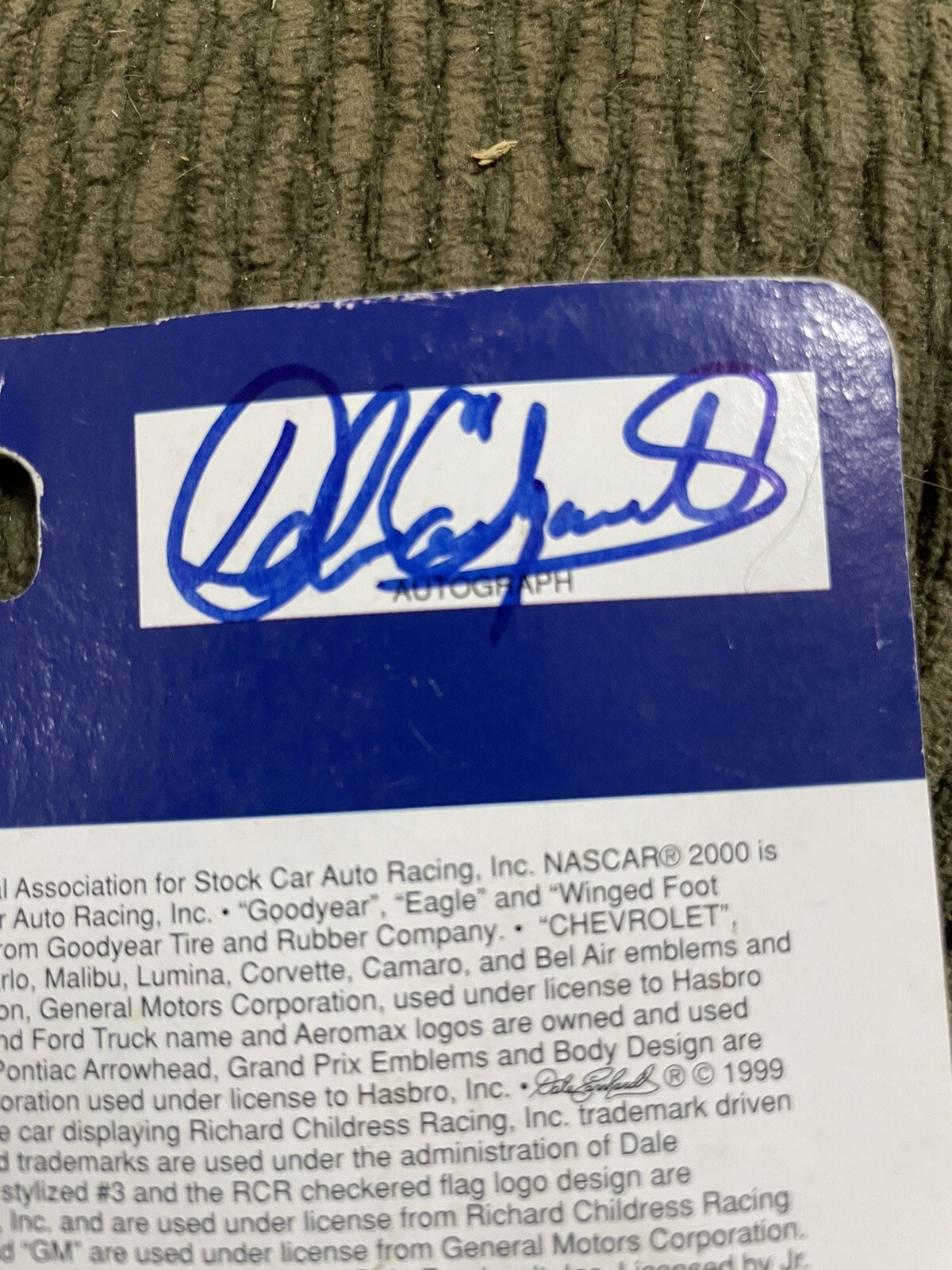 AUTHENTIC AUTOGRAPH!!! Dale Earnhardt Sr Winners Circle NASCAR Deluxe ...