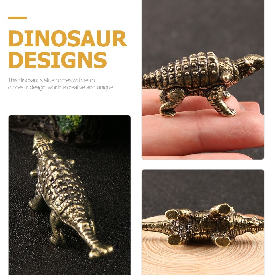 Desktop Dinosaur Shaped Decor Brass Animal Mini Figurines Statue | eBay ...