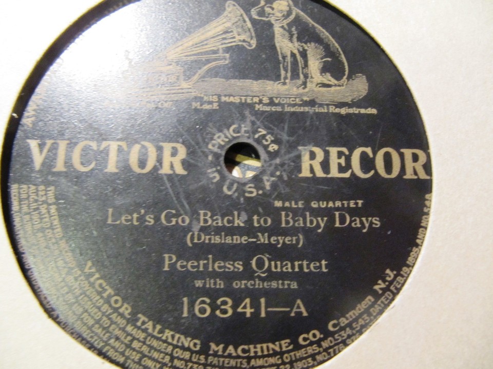 1909 PEERLESS Quartet Baby Days ADA JONES SPENCER Kathleen Proposed ...