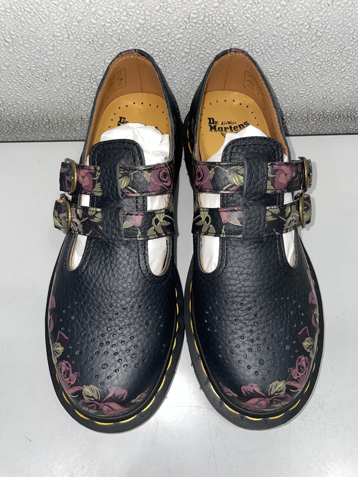 Dr. Martens 8065 Decayed Roses Nappa Mary Janes Shoes Women's US 6 ...