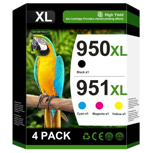 950XL 951XL Ink Cartridges Combo Pack Compatible for HP 950 951 Ink ...