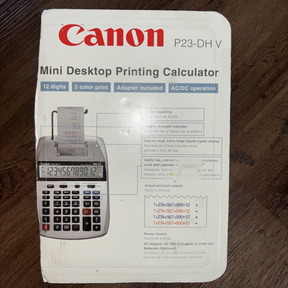 Canon MP11DX 12 Digit 2 Color Print Heavy Duty Printing Calculator New ...
