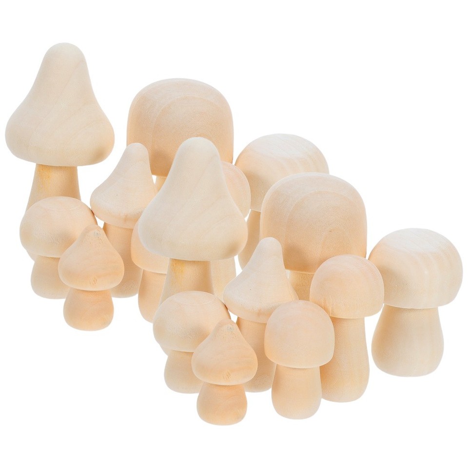 50 Pcs Blank Wooden Mushroom Peg Dolls For Craft Painting Use | eBay ...