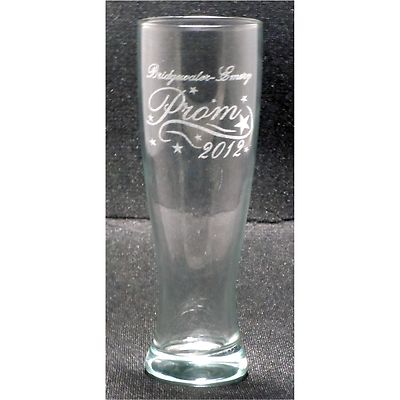 16oz Pilsner Prom Glasses Custom Designed Set of 36 Engraved High ...