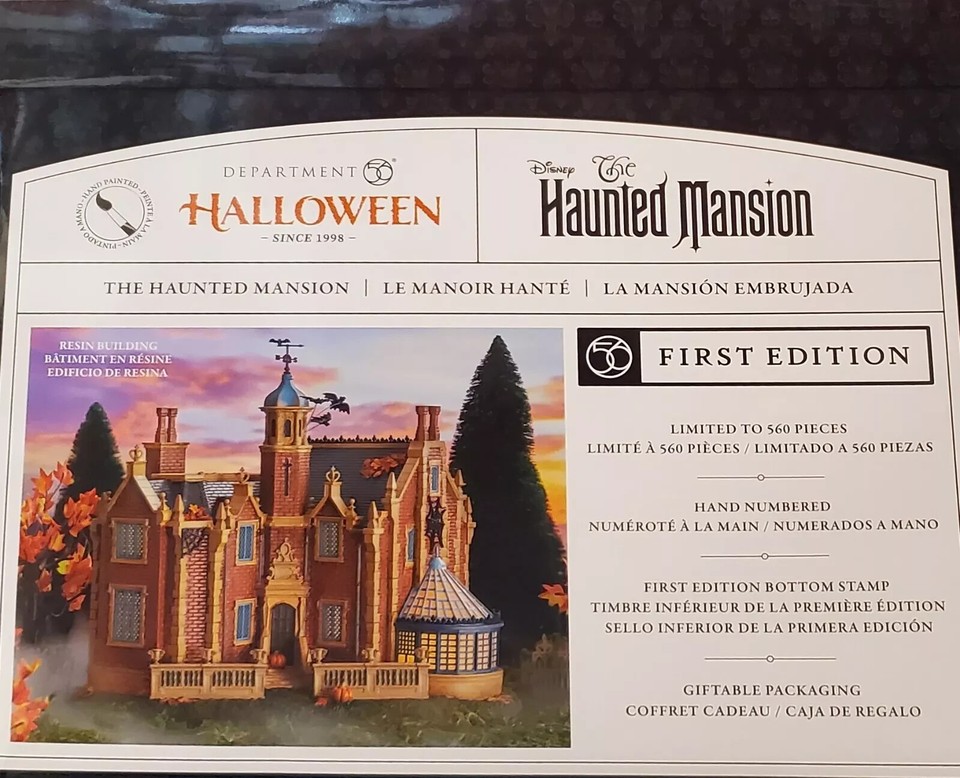 Dept 56 WALT DISNEY WORLD HAUNTED MANSION 6013606FE Halloween First ...