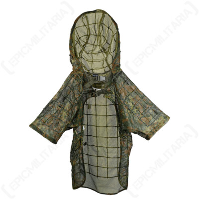 Flecktarn Ghillie Sniper Cape - Outdoor Paintball Airsoft Camo Print ...