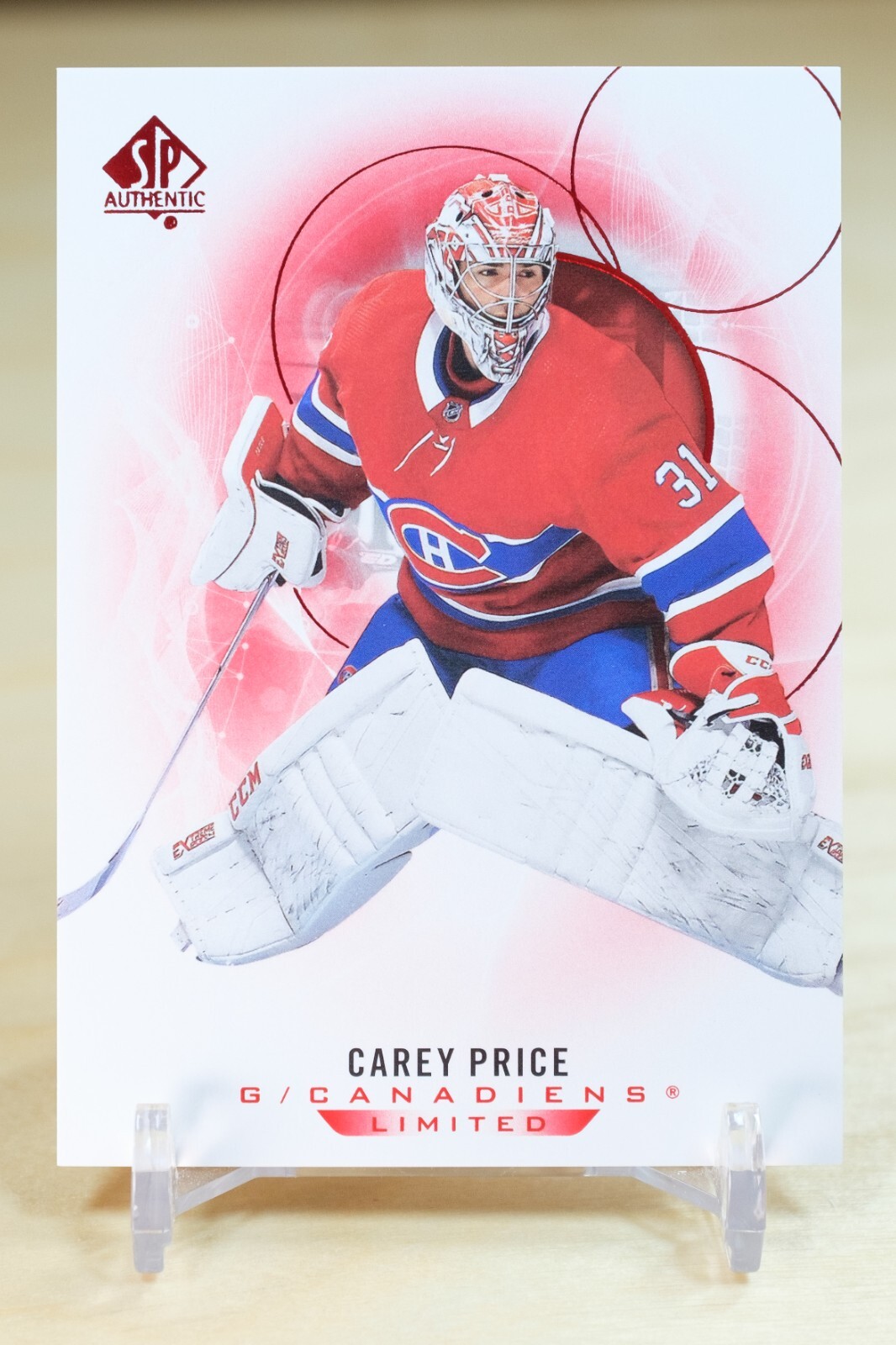 2020-21 SP Authentic Limited Red #74 Carey Price - Montreal Canadiens ...